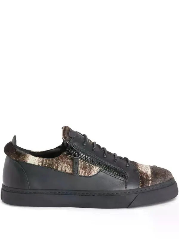GIUSEPPE ZANOTTI Frankie Double-zip Low-top Sneakers - Black