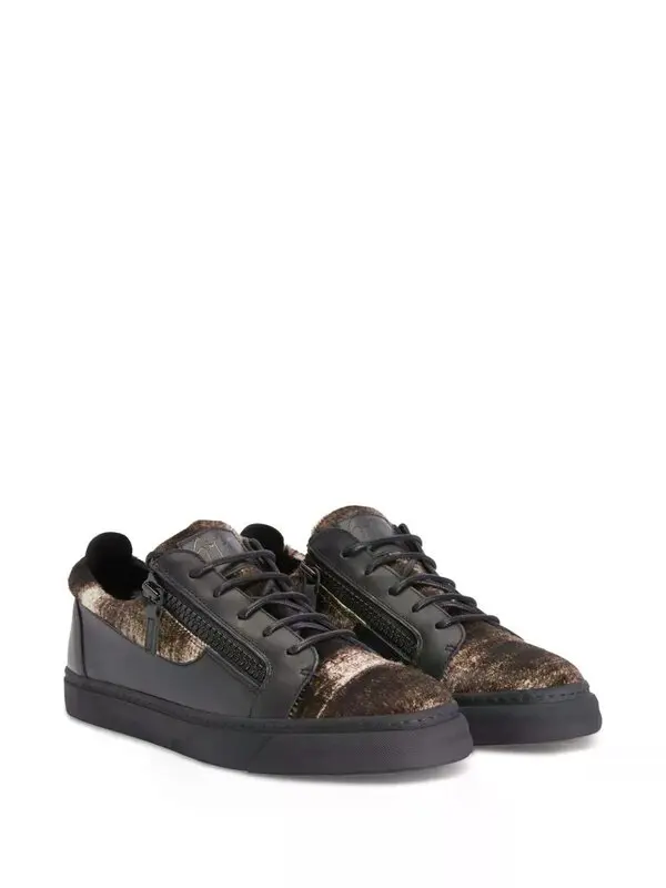 GIUSEPPE ZANOTTI Frankie Double-zip Low-top Sneakers - Black