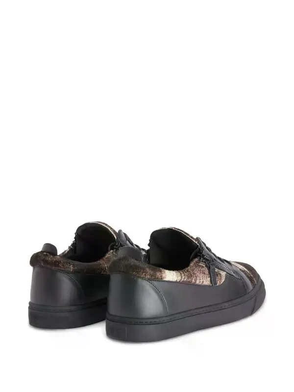 GIUSEPPE ZANOTTI Frankie Double-zip Low-top Sneakers - Black