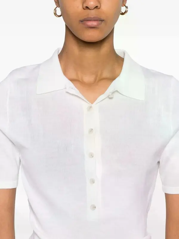 ALLUDE Virgin Wool Polo Top