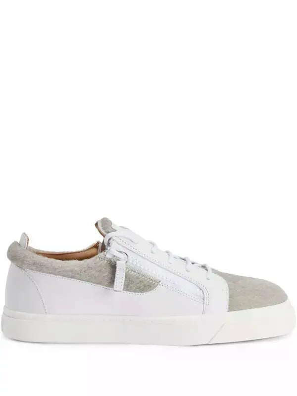 GIUSEPPE ZANOTTI Frankie Double-zip Low-top Sneakers - Grey