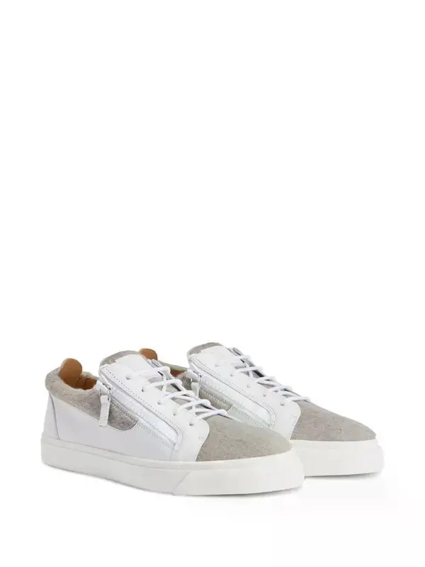 GIUSEPPE ZANOTTI Frankie Double-zip Low-top Sneakers - Grey