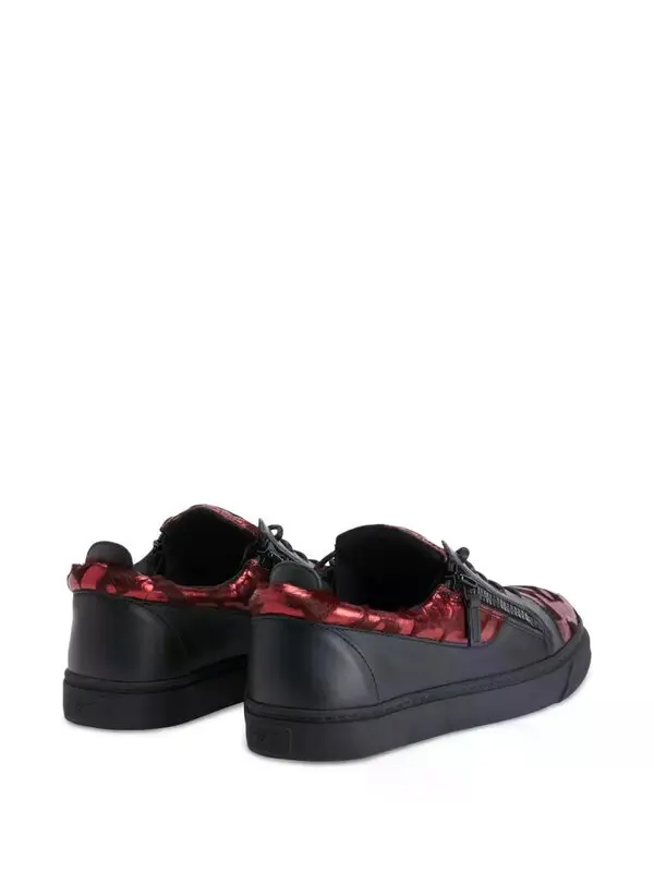 GIUSEPPE ZANOTTI Frankie Double-zip Low-top Sneakers - Red