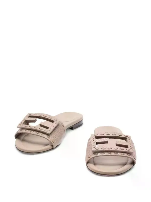 Fendi Logo Slides Sandals - Pink