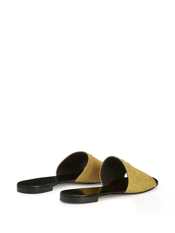 GIUSEPPE ZANOTTI Shirley Glitter Flat Sandals