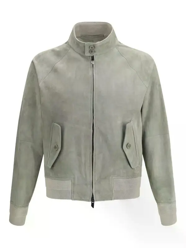 SALVATORE SANTORO Suede Bomber Jacket