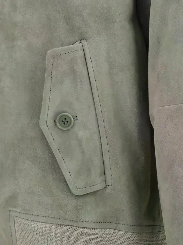 SALVATORE SANTORO Suede Bomber Jacket