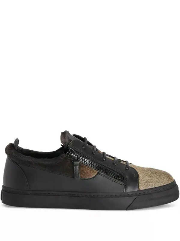 GIUSEPPE ZANOTTI Frankie Double-zip Low-top Sneakers - Black