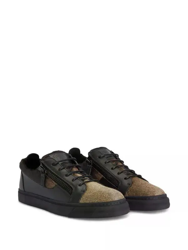 GIUSEPPE ZANOTTI Frankie Double-zip Low-top Sneakers - Black