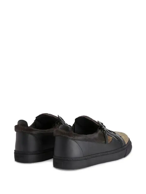 GIUSEPPE ZANOTTI Frankie Double-zip Low-top Sneakers - Black