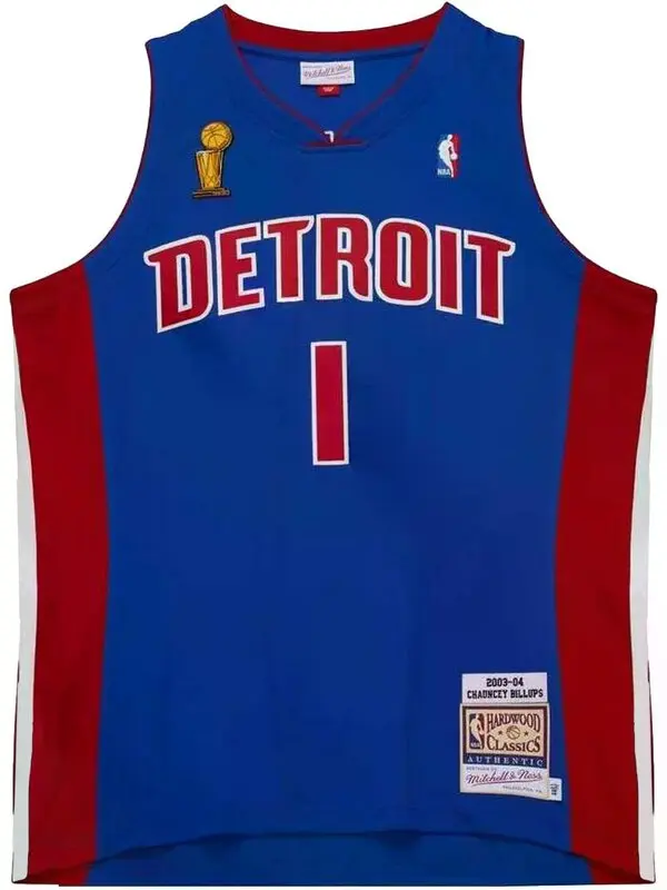 Mitchell & Ness 2003/04 Nba Finals Chauncey Billups Detroit Pistons Authentic Jersey - Blue