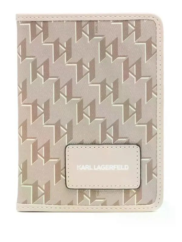 Karl Lagerfeld Kvoyage Passport Holder - Neutrals