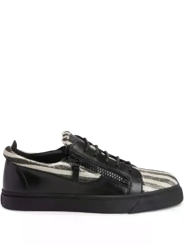 GIUSEPPE ZANOTTI Frankie Double-zip Low-top Sneakers - Black