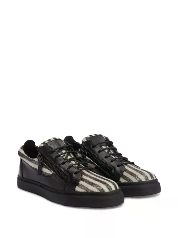 GIUSEPPE ZANOTTI Frankie Double-zip Low-top Sneakers - Black