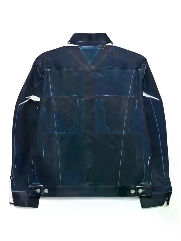 Comme Des Garçons Denim-print Jacket