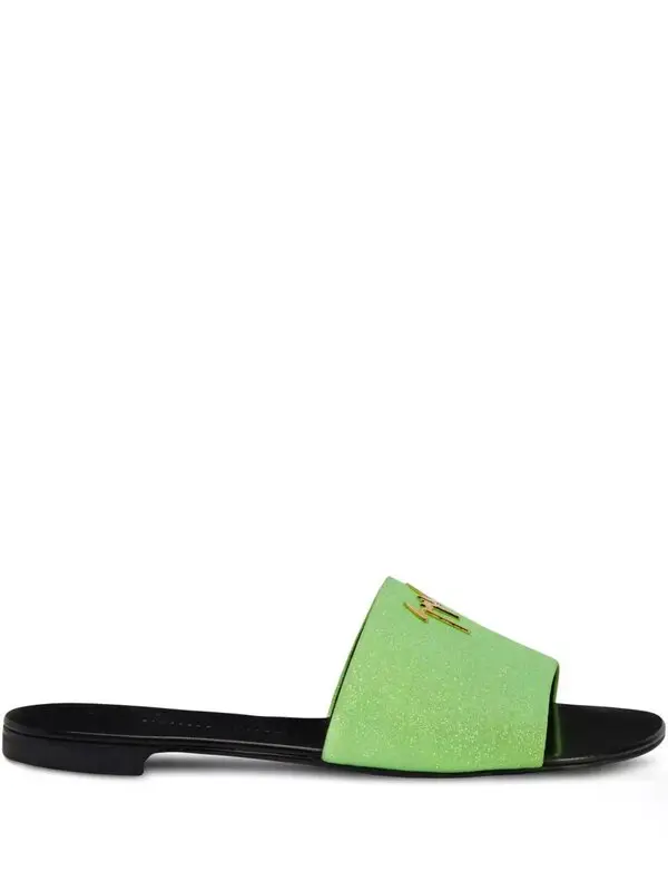 GIUSEPPE ZANOTTI Shirley Glitter Sandals - Green