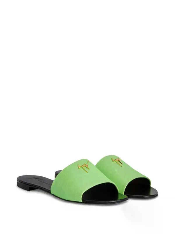 GIUSEPPE ZANOTTI Shirley Glitter Sandals - Green