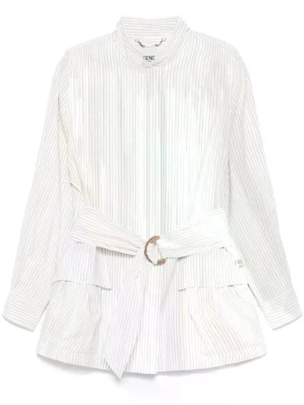 Fendi Striped Jacket - Neutrals