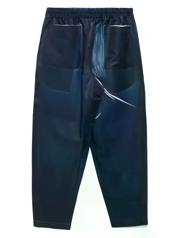 Comme Des Garçons Denim-print Trousers