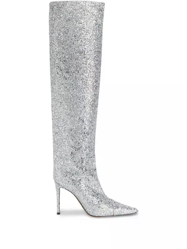 Alexandre Vauthier 90mm Glittered Knee-length Boots