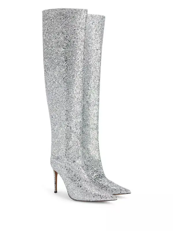 Alexandre Vauthier 90mm Glittered Knee-length Boots