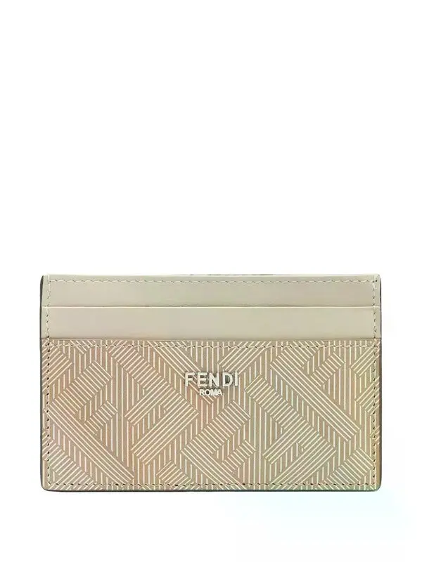 Fendi Shadow Card Holder - Neutrals