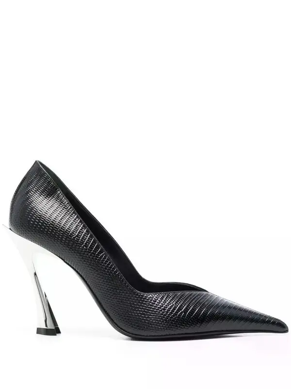 MUGLER 95mm Grainy Leather Pumps