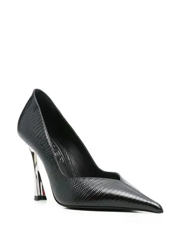 MUGLER 95mm Grainy Leather Pumps