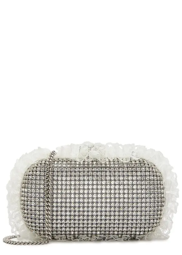 SELF-PORTRAIT X Christopher Kane Crystal-embellished Box Clutch