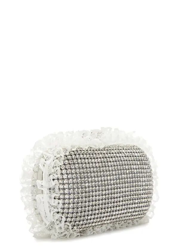 SELF-PORTRAIT X Christopher Kane Crystal-embellished Box Clutch