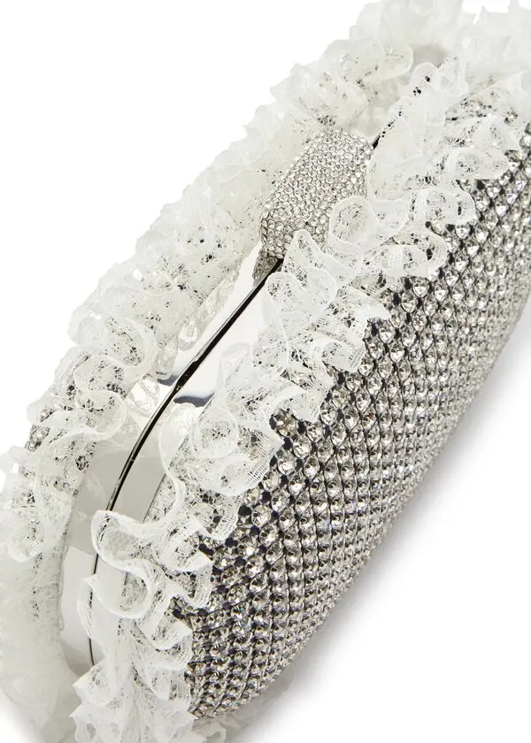 SELF-PORTRAIT X Christopher Kane Crystal-embellished Box Clutch
