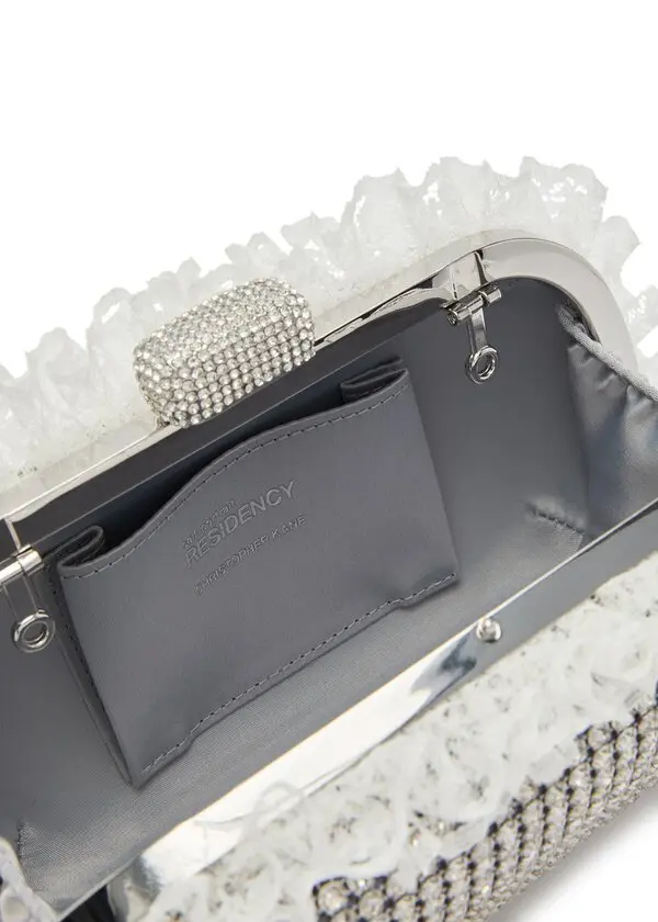 SELF-PORTRAIT X Christopher Kane Crystal-embellished Box Clutch