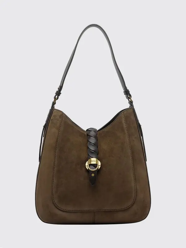 Isabel Marant Étoile Suede Calf Leather Flared Shoulder Bag - Bronze