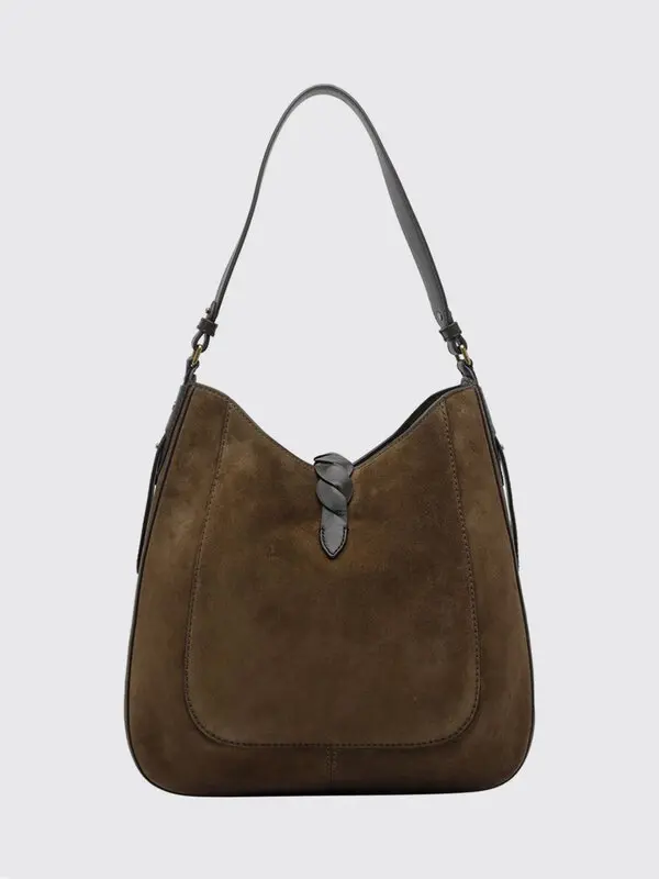 Isabel Marant Étoile Suede Calf Leather Flared Shoulder Bag - Bronze