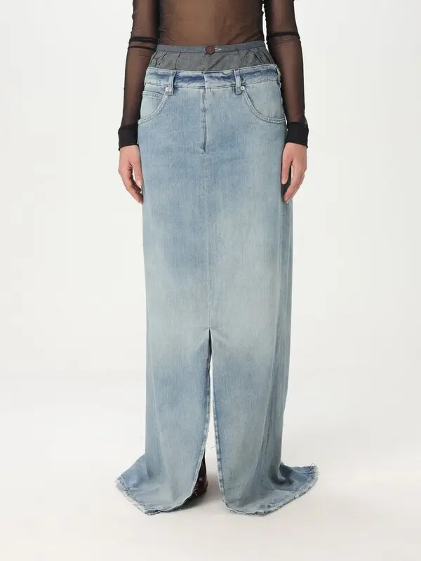 MAISON MARGIELA Denim Maxi Skirt - Blue