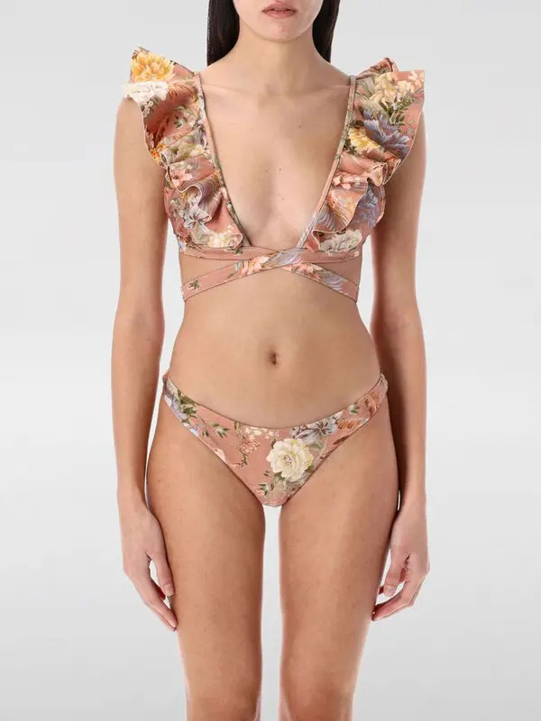 Zimmermann Floral Printed Swimsuit - Pink