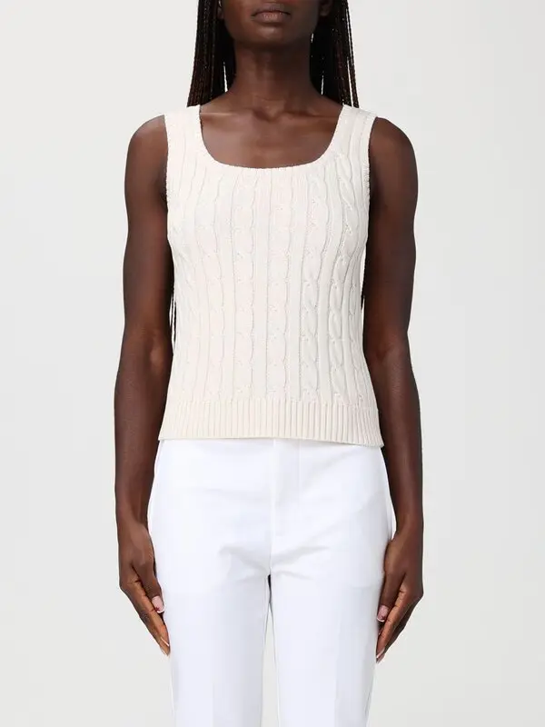 Ralph Lauren Cotton Knit Top - Beige