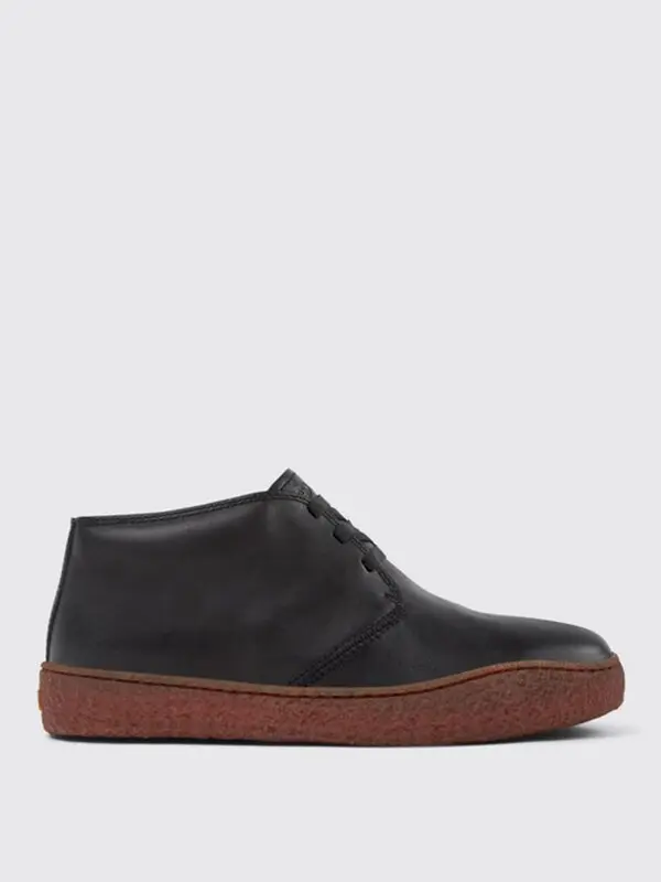 Camper Leather Lace-up Boots - Black