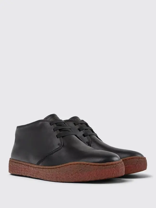 Camper Leather Lace-up Boots - Black