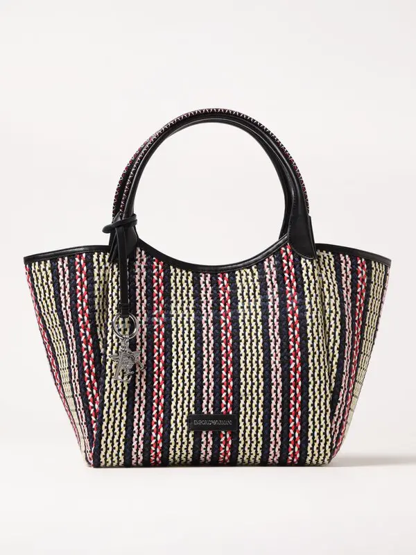 Emporio Armani Woven Tote Bag - Blue