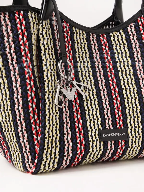 Emporio Armani Woven Tote Bag - Blue
