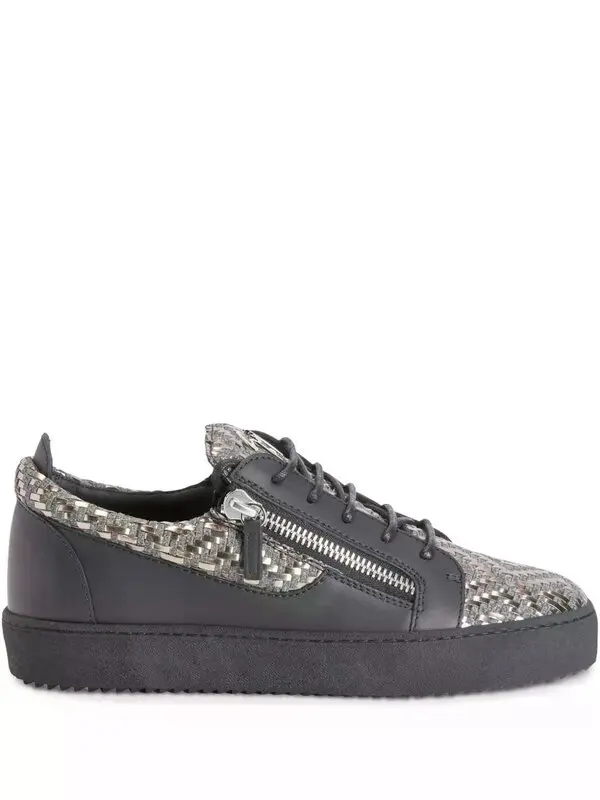 GIUSEPPE ZANOTTI Frankie Double-zip Low-top Sneakers - Grey