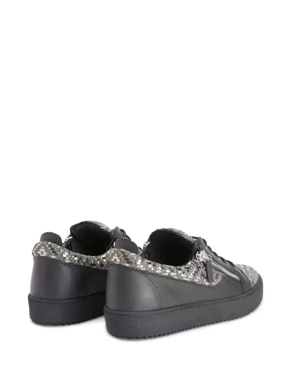 GIUSEPPE ZANOTTI Frankie Double-zip Low-top Sneakers - Grey