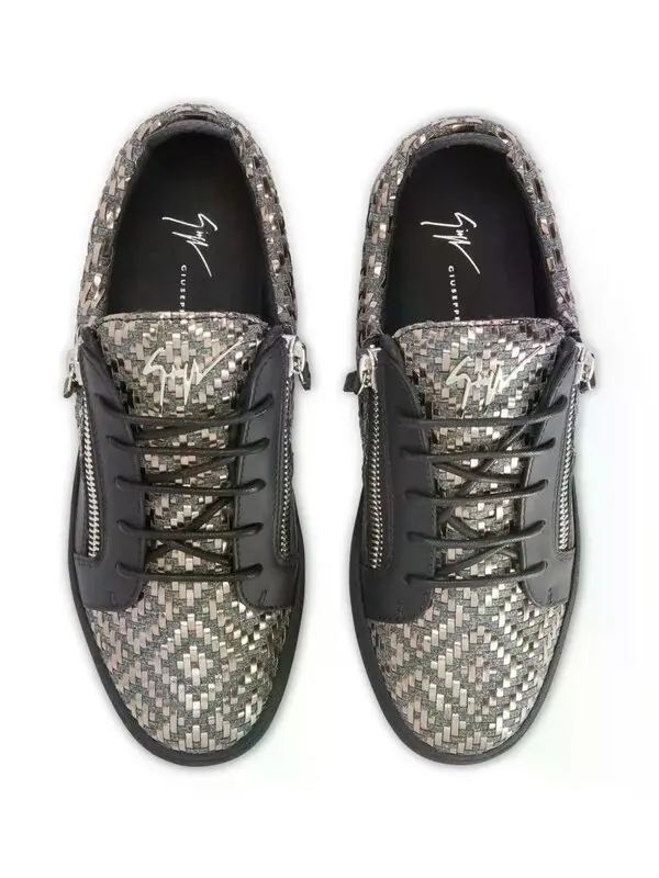GIUSEPPE ZANOTTI Frankie Double-zip Low-top Sneakers - Grey