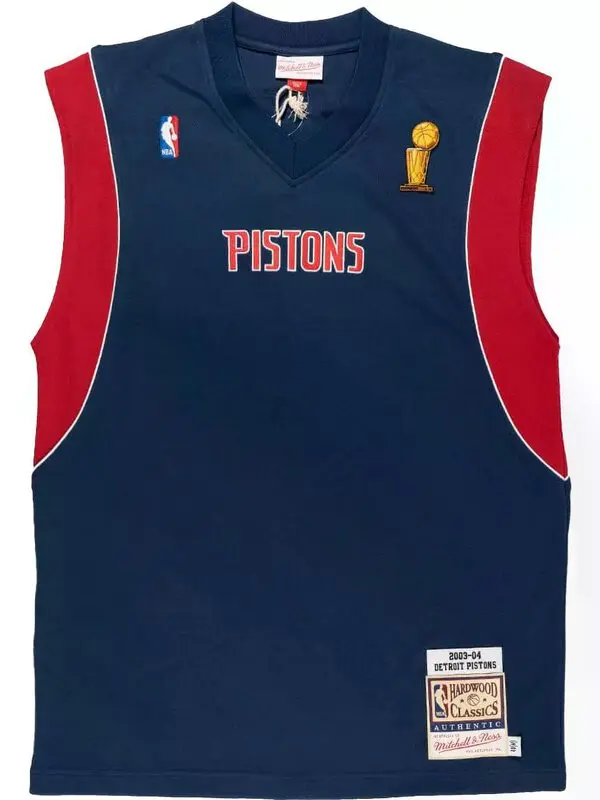 Mitchell & Ness 2003/2004 Detroit Pistons Top - Blue