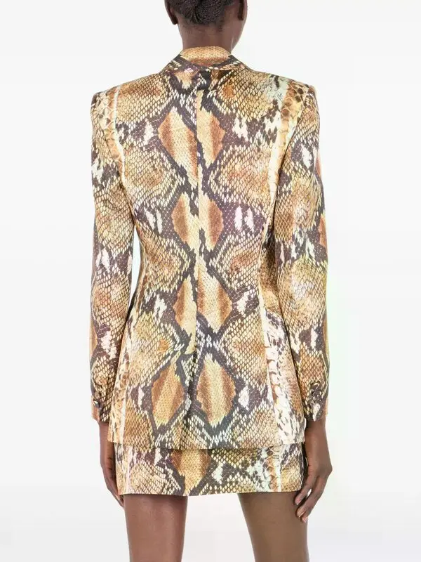 Roberto Cavalli Snakeskin-print Blazer