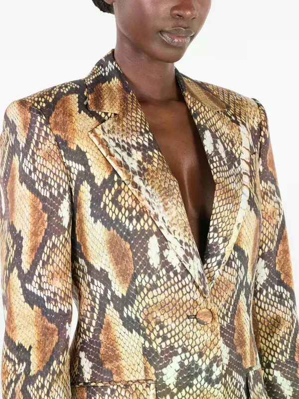 Roberto Cavalli Snakeskin-print Blazer