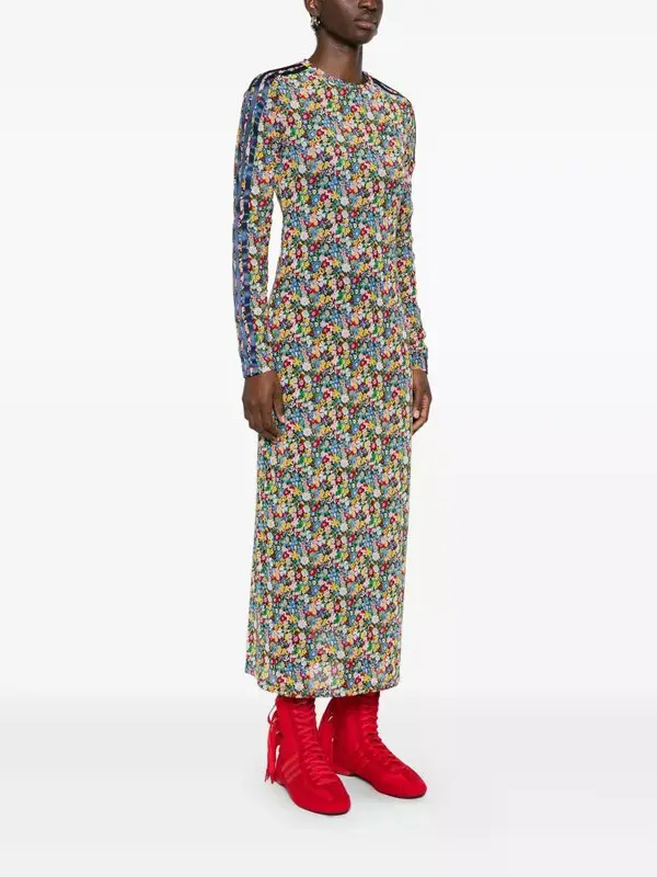 adidas originals x liberty london mesh maxi dress Adidas x Liberty London Mesh Midi Dress | Blue