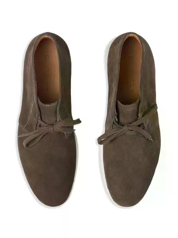 SCAROSSO Suede Hi-top Sneakers - Brown