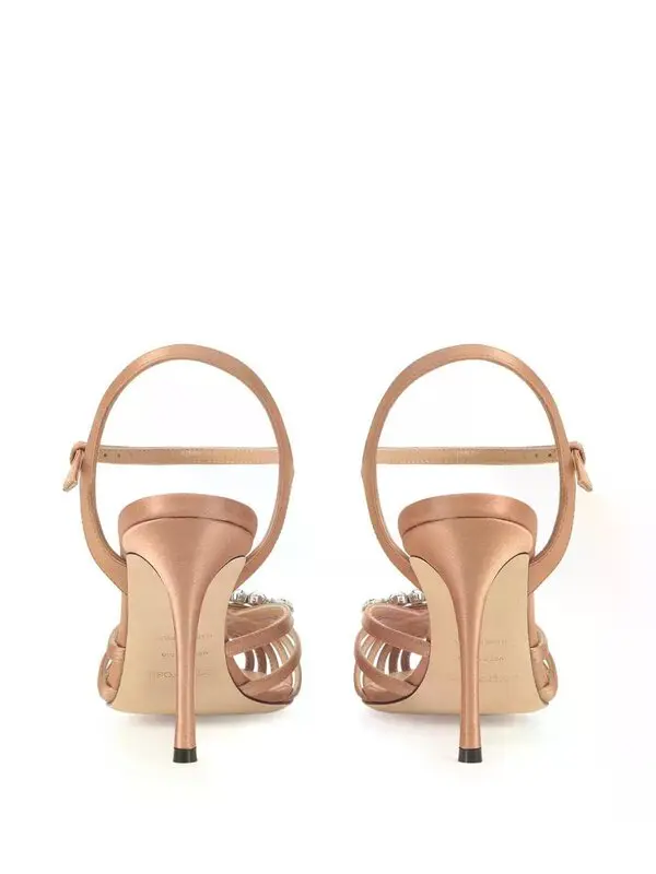 SERGIO ROSSI 90mm Godiva Precious Sandals - Brown